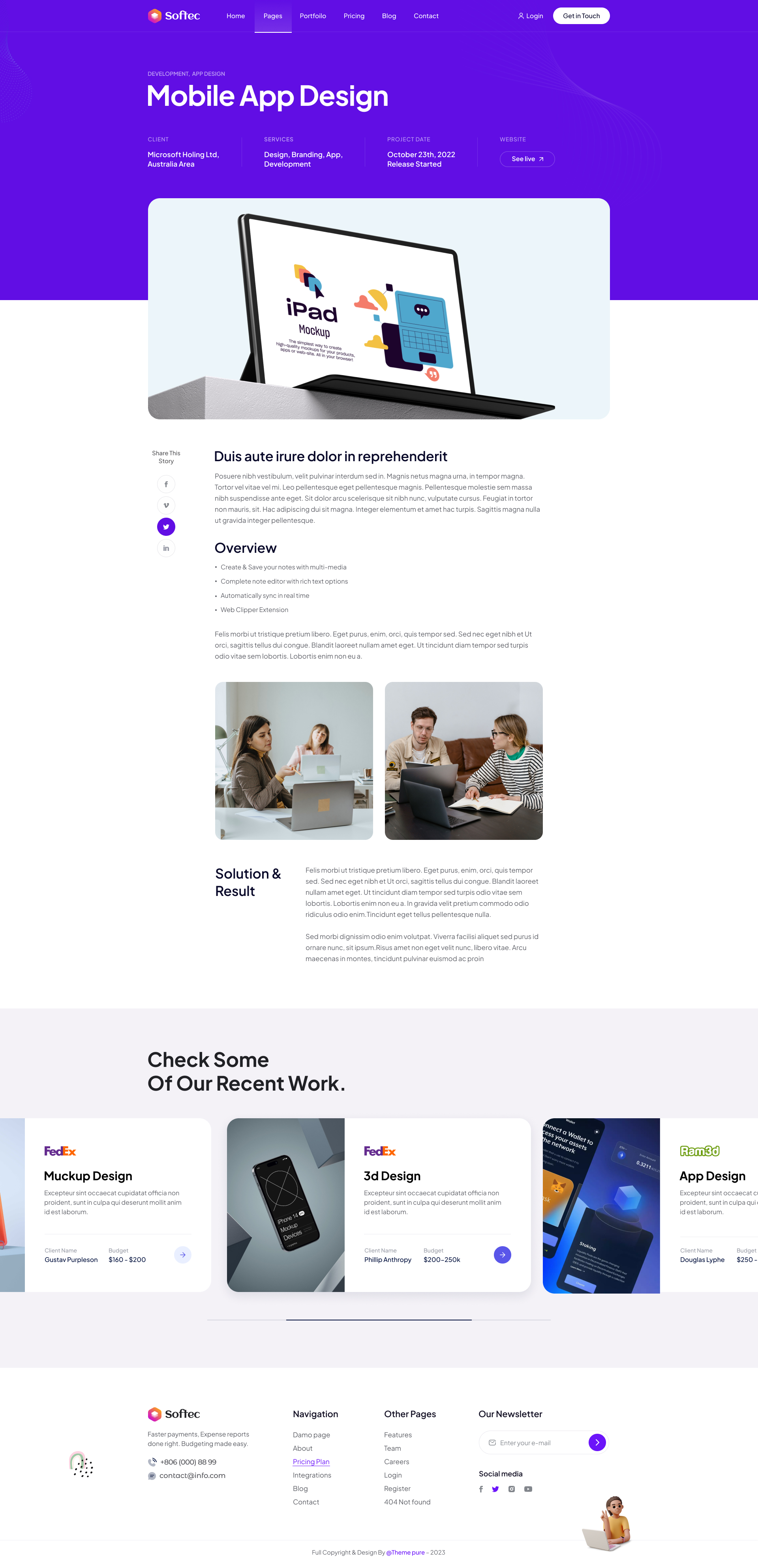 Softec - Software & Technology Figma Template by Theme_Pure | ThemeForest